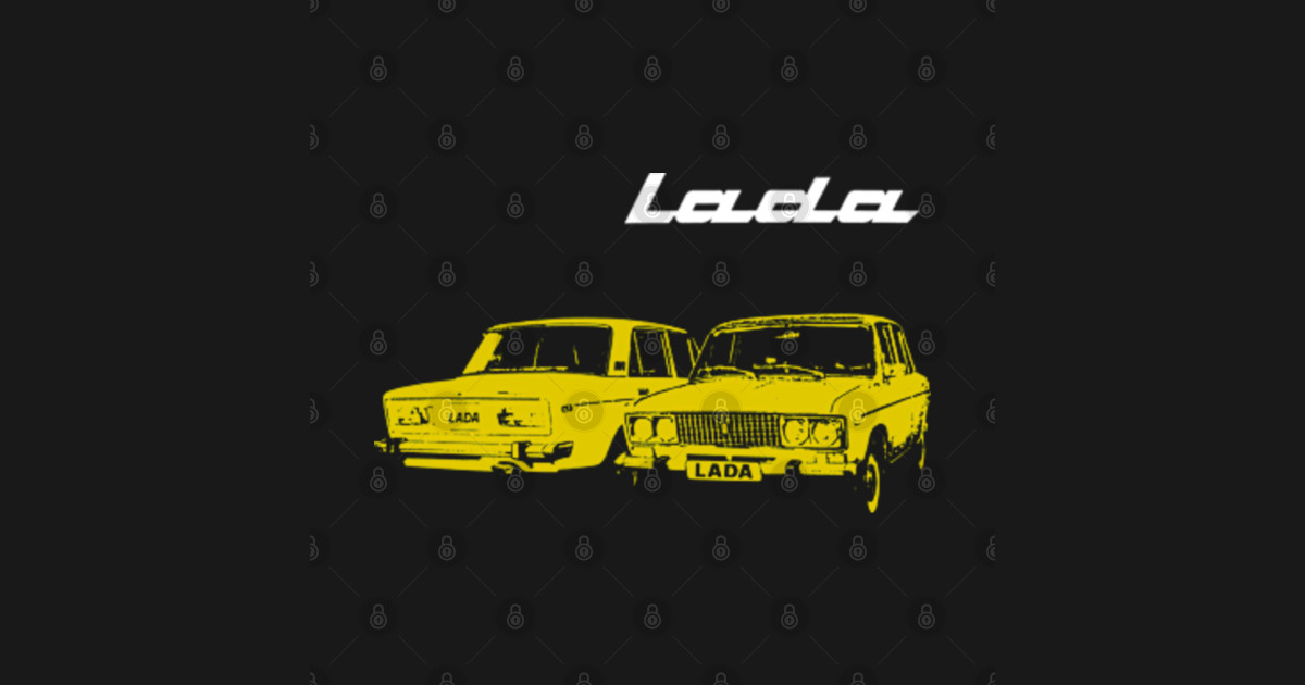 1970s LADA BROCHURE - yellow - Car - T-Shirt | TeePublic