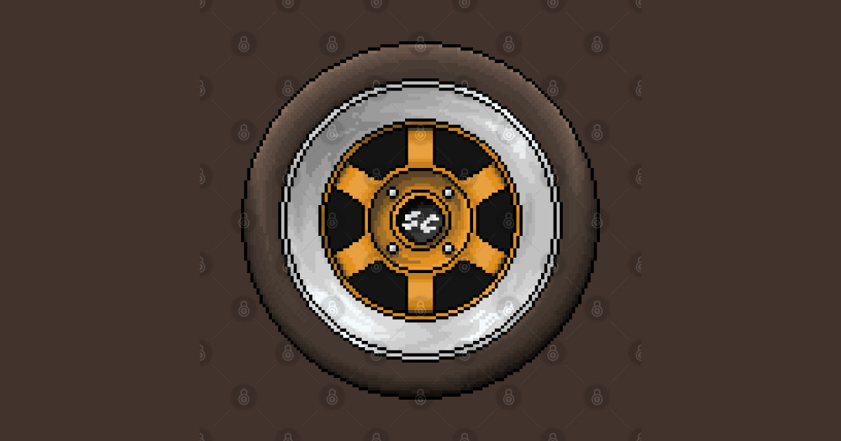 Pixelart Wheel - Wheels - T-Shirt | TeePublic