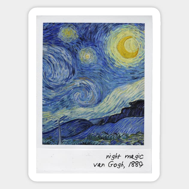 van Gogh - starry night - Monet - Sticker | TeePublic