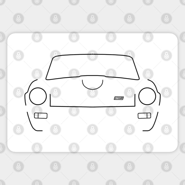 Triumph GT6 Mk3 classic sports car outline graphic (black) - Triumph ...