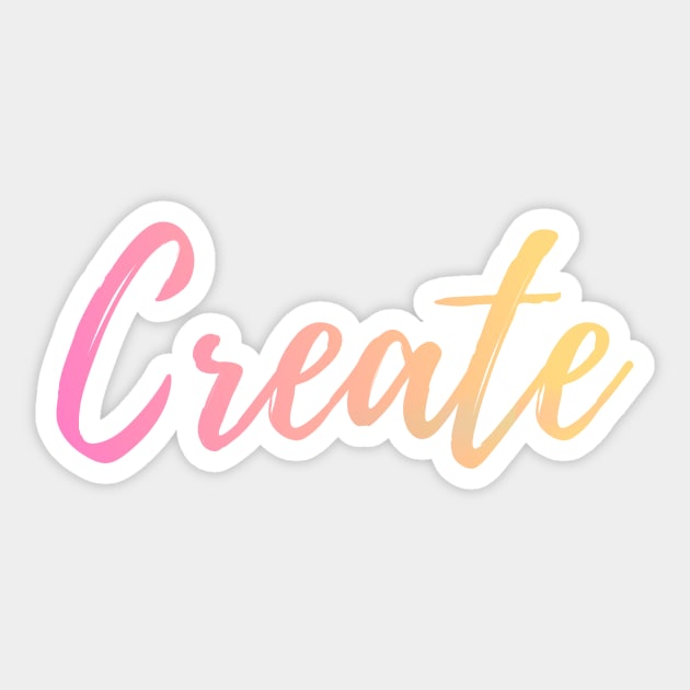 Create gradient text design - Create - Sticker | TeePublic