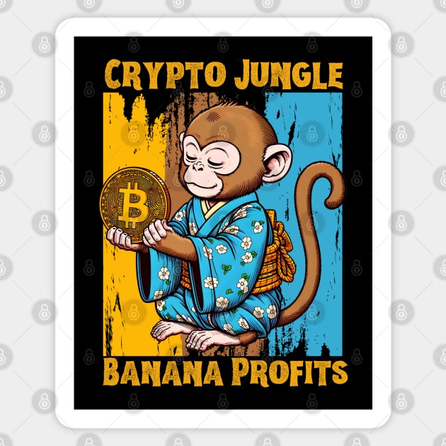 Bitcoin monkey for banana lovers - Bitcoin - Sticker | TeePublic