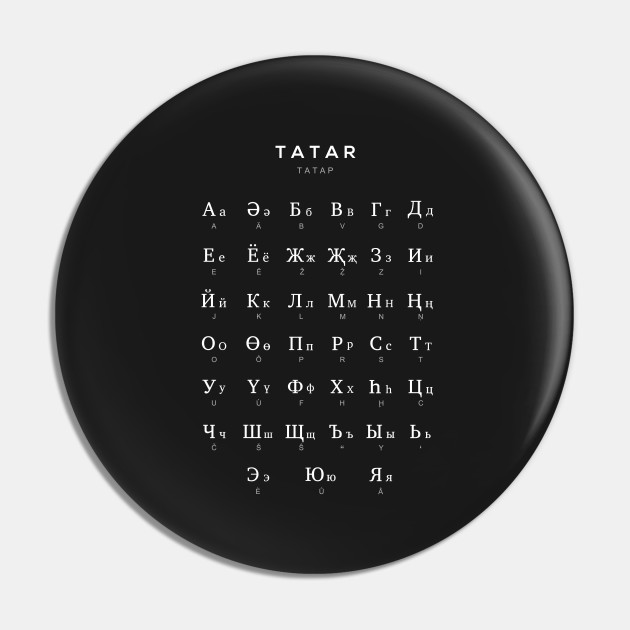 Tatar Alphabet Chart, Kazakh Language Chart, Black - Tatar - Pin ...