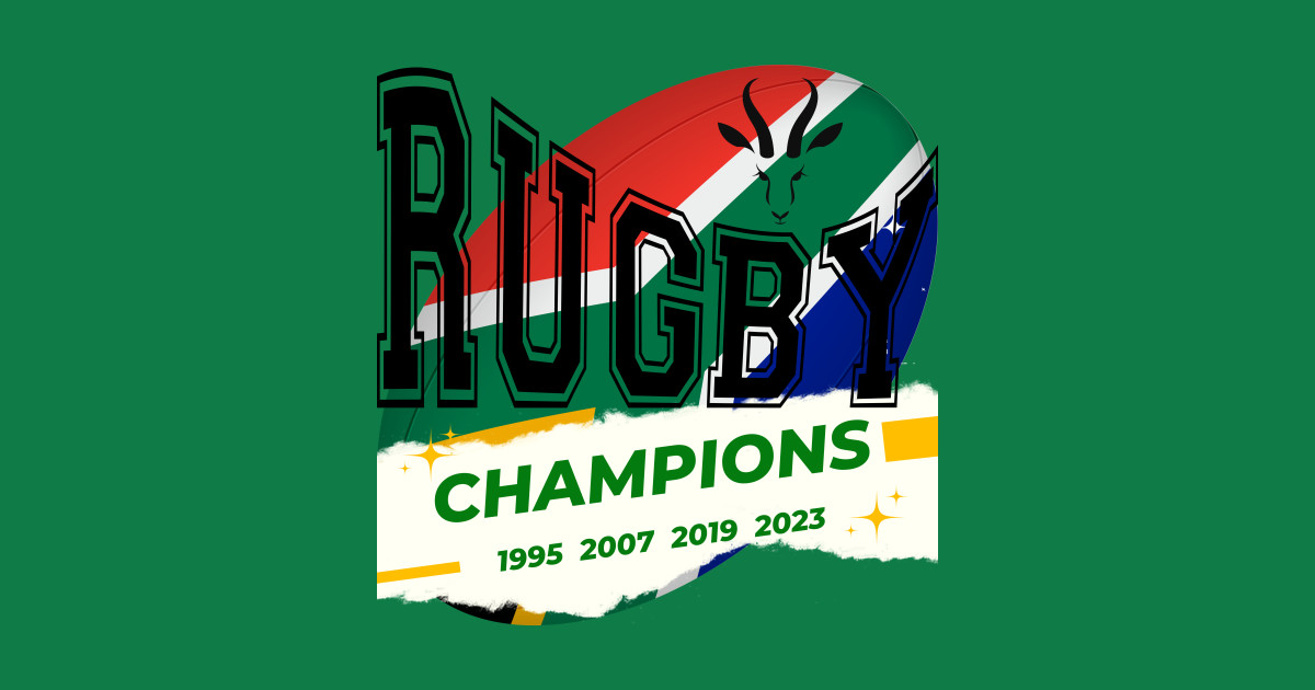 Springbok Rugby Champions - South Africa Rugby Design - T-Shirt | TeePublic