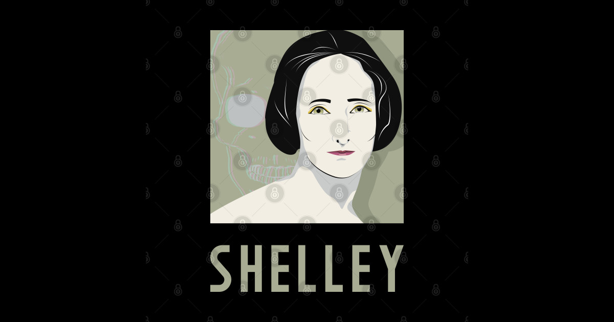 SHELLEY - Queen of Science Fiction Mary Shelly portrait in 80's retro ...
