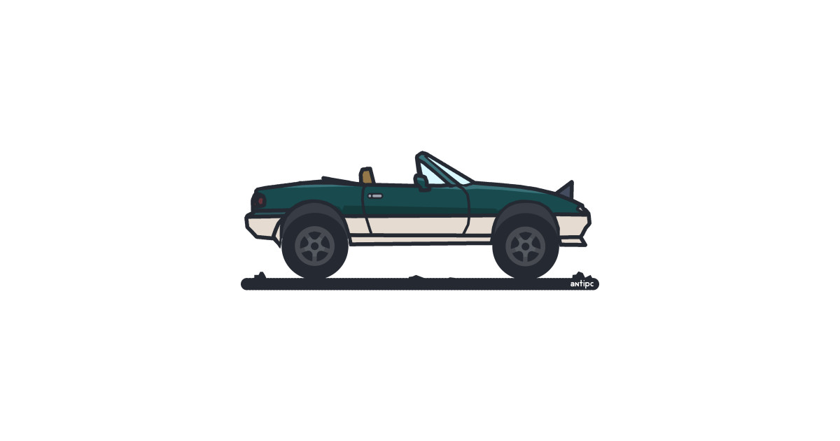 Lifted Miata two-tone - Miata - T-Shirt | TeePublic