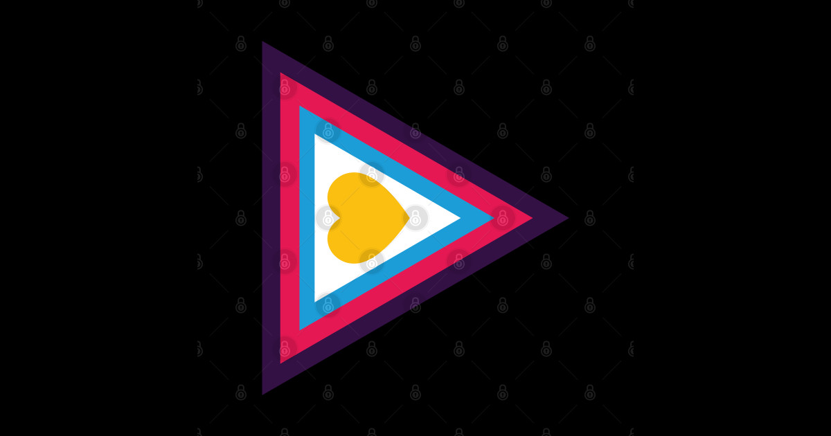 Polyamory Pride Minimalist - Trieception - (New Colors) - Poly ...