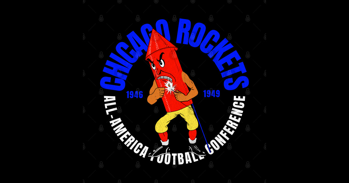 Vintage Chicago Rockets Football 1946 - Chicago - Sticker | TeePublic