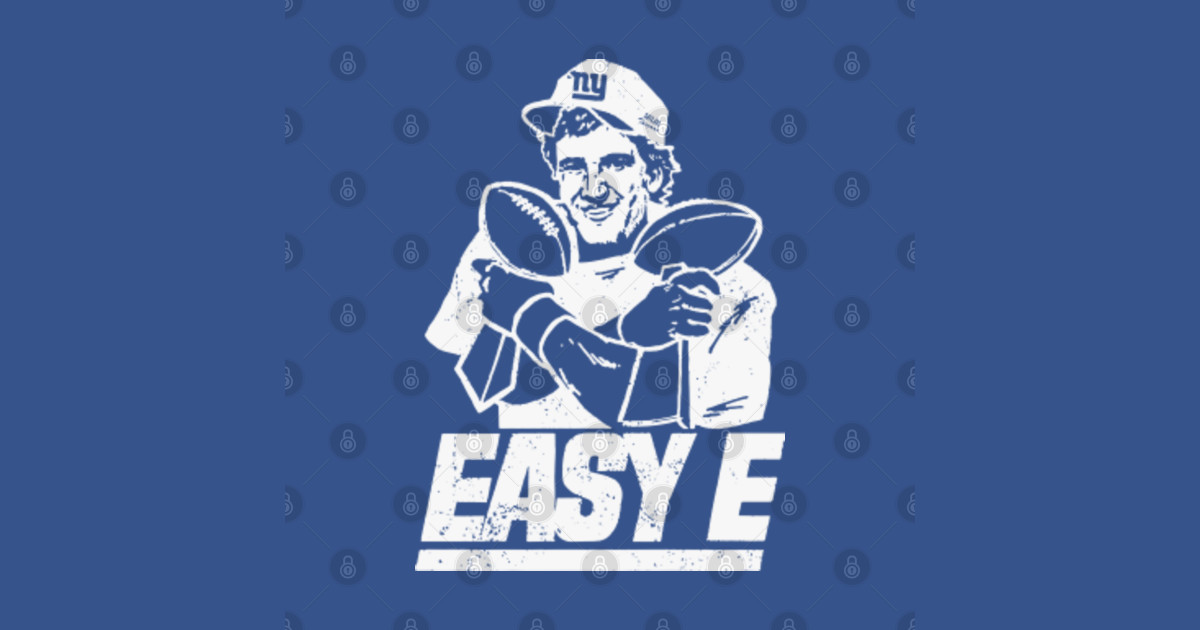 White Version of Easy E Vintage Inspired Retro New York Football Pop ...