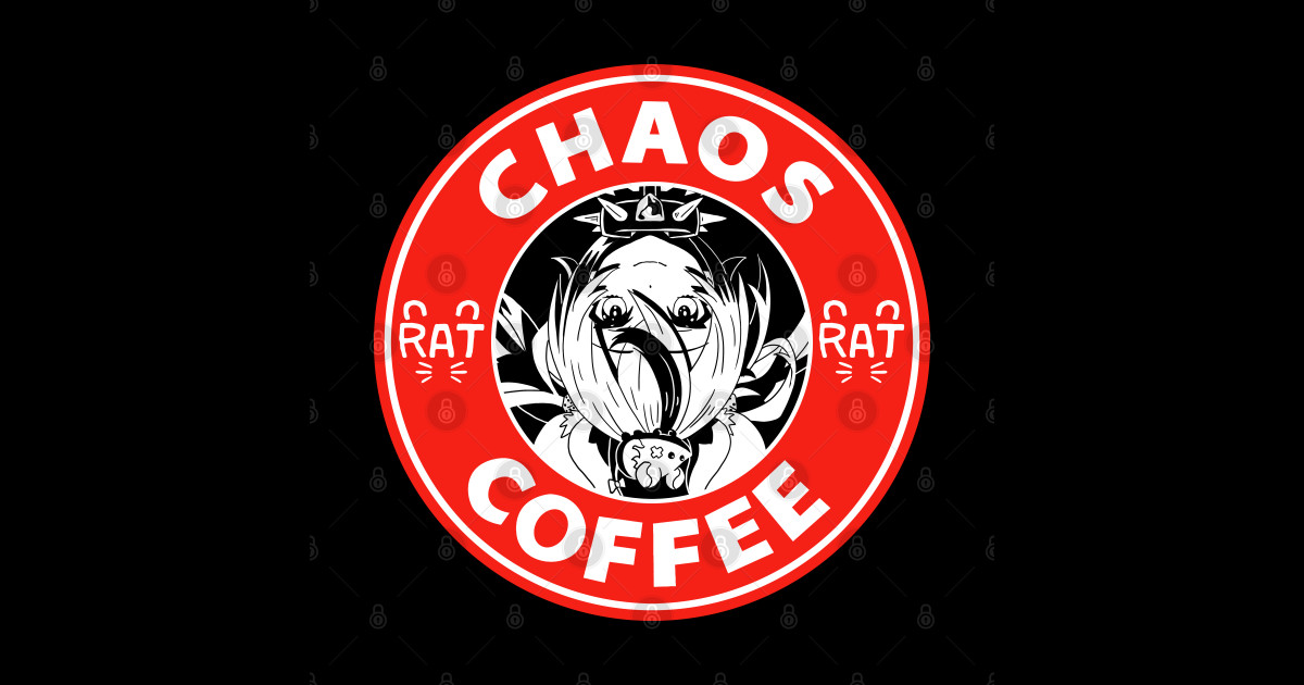 Chaos Coffee - Red - Inverted Rat - Anime - Sticker | TeePublic
