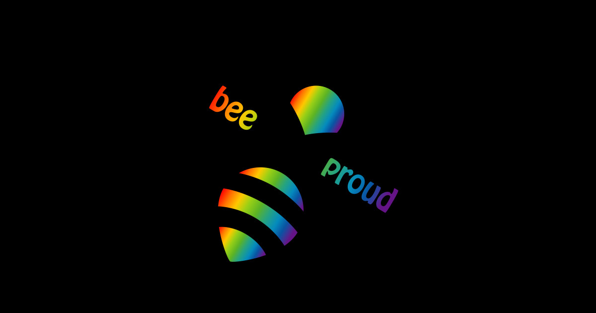 Bee Proud - LGBT Flag bees - Team Tsunami - Sticker | TeePublic