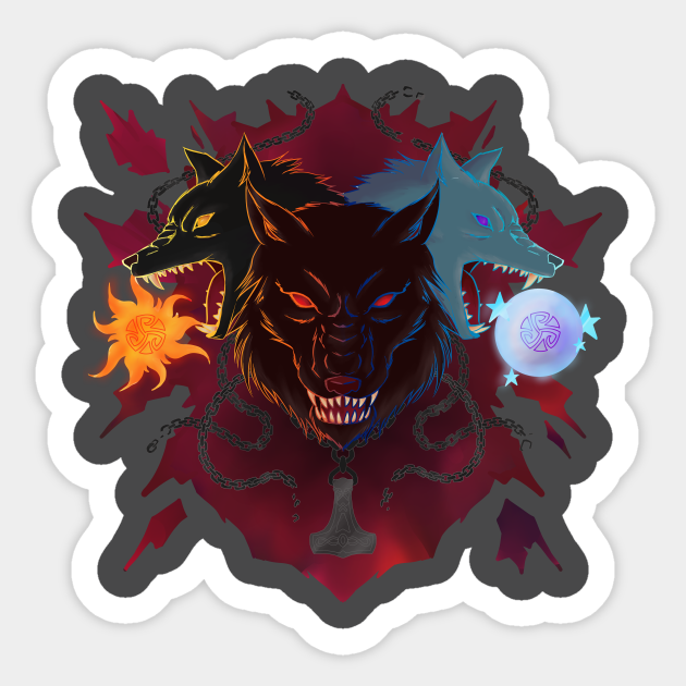 Wolves Of Ragnarok - Fenrir - Sticker | TeePublic