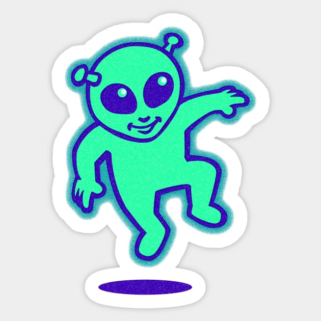 yoshi the alien v1 - Alien - Sticker | TeePublic