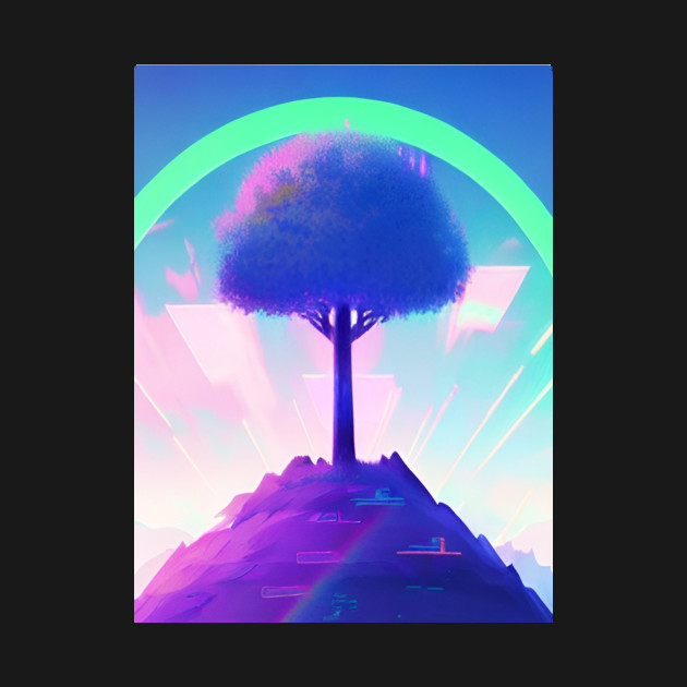 Synthwave - Tree - 001 - Synthwave - T-Shirt | TeePublic