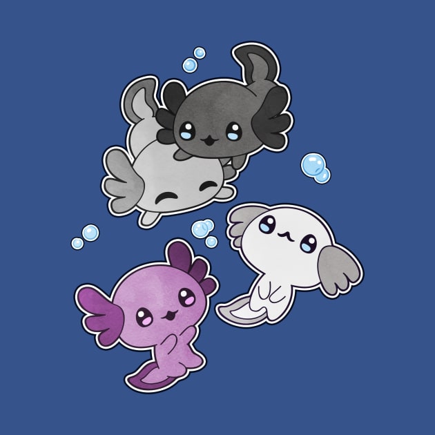 Asexual Axolotl Lgbt Pride Flag Asexual T Shirt Teepublic