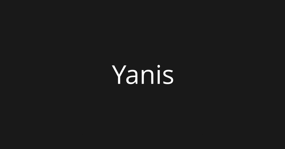 Name Yanis Open Sans Font White - Yanis - T-Shirt | TeePublic