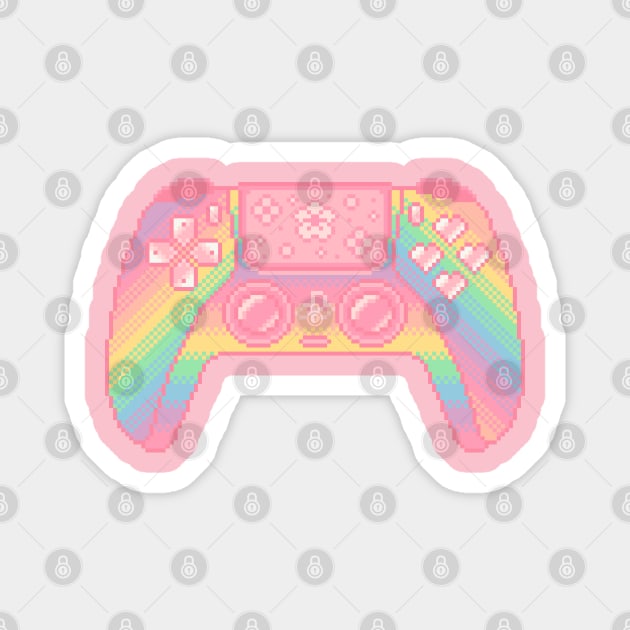 Rainbow Controller Pixel Art - Pixel Art - Magnet | TeePublic