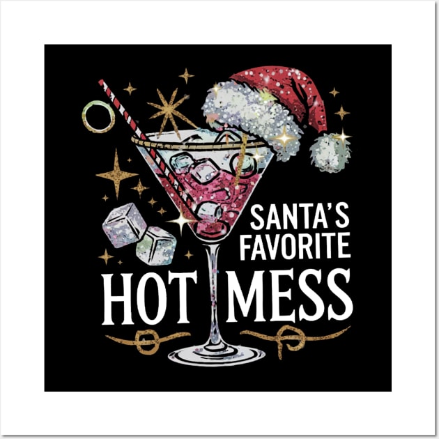 Santa's Hot Mess PNG, Glitter Christmas Martini Png, Christmas Drink ...