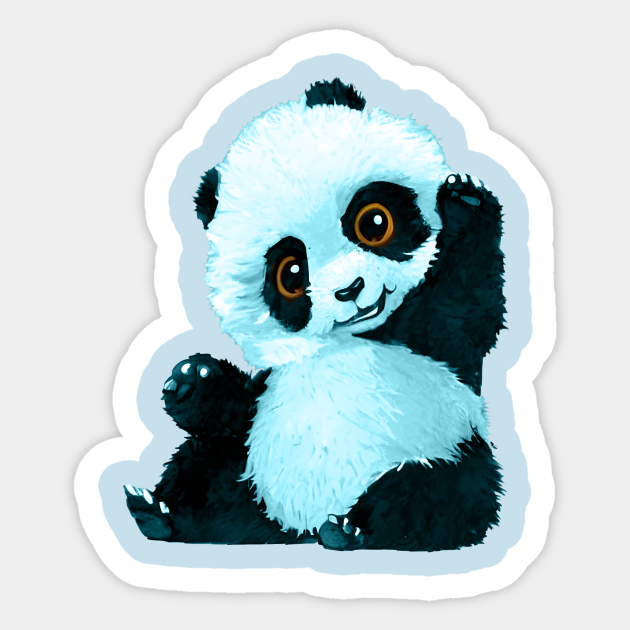 Baby Blue Panda - Baby Panda - Sticker | TeePublic