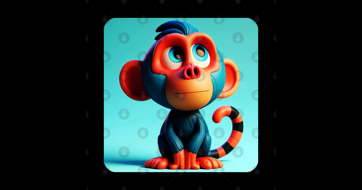 Animals, Insects and Birds - Baboon #4 - Baboon - Sticker | TeePublic