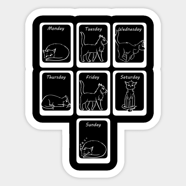Cat Mood Chart - Cat - Sticker | TeePublic