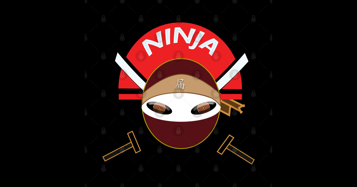 Ninja logo - Ninja Cartoon - Sticker | TeePublic