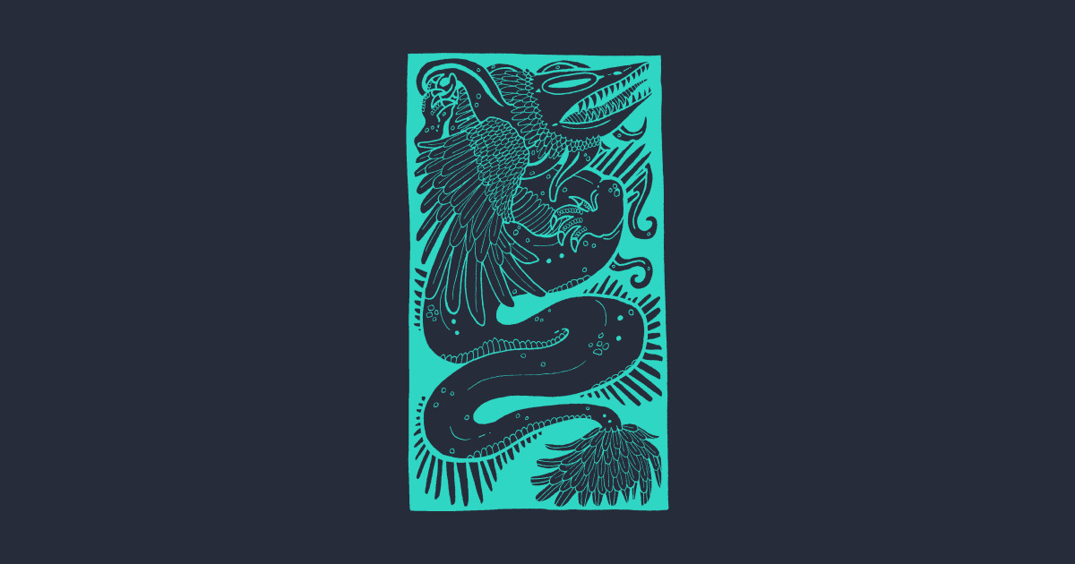 Snallygaster Teal - Dragon - T-Shirt | TeePublic