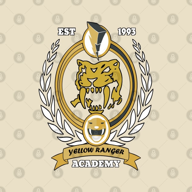 Yellow Ranger Academy - Power Rangers - T-Shirt | TeePublic