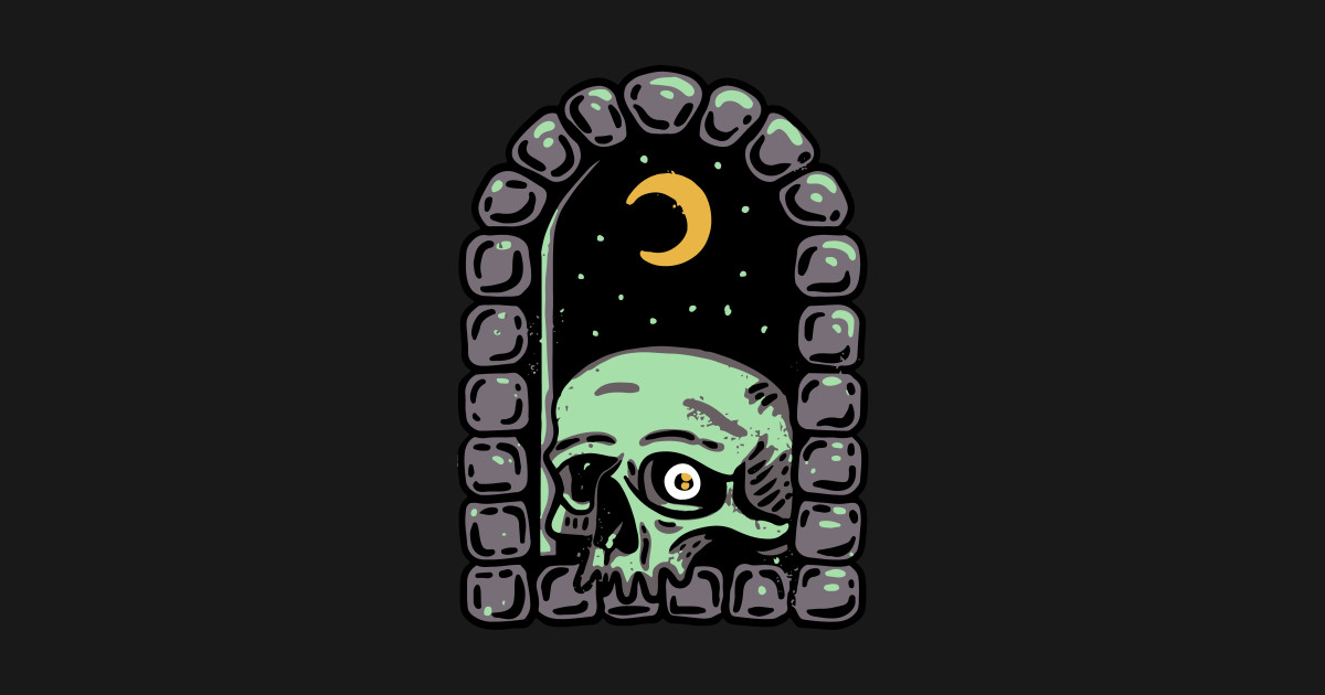 Undead Skull Moon Crypt - Crypt Keeper - T-Shirt | TeePublic