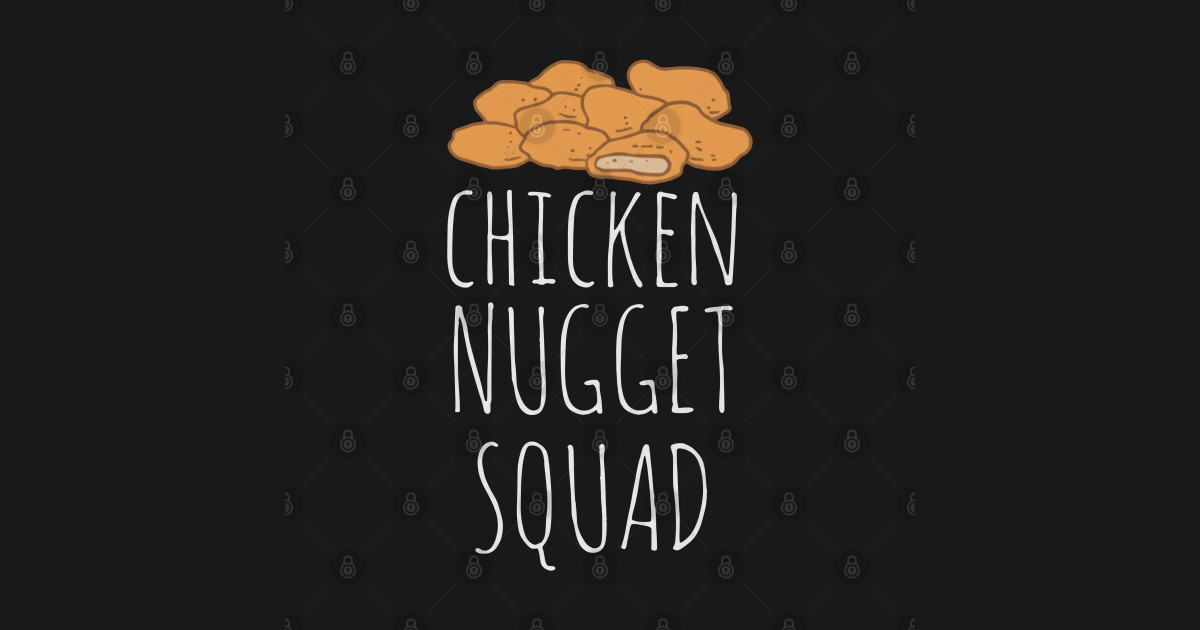 Epic Chicken Nuggets Squad Cartoon Design - Funny Food Squad - T-Shirt ...