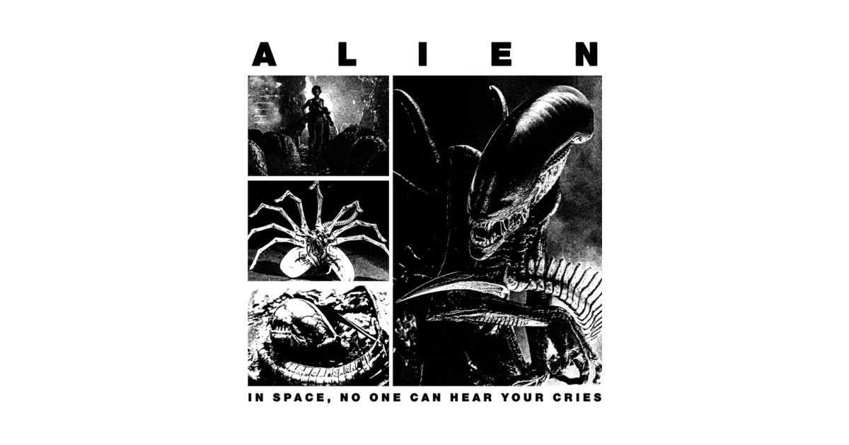 Logo Vintage Xenomorph Movie Alien Film Monster - Xenomorph Alien - T ...