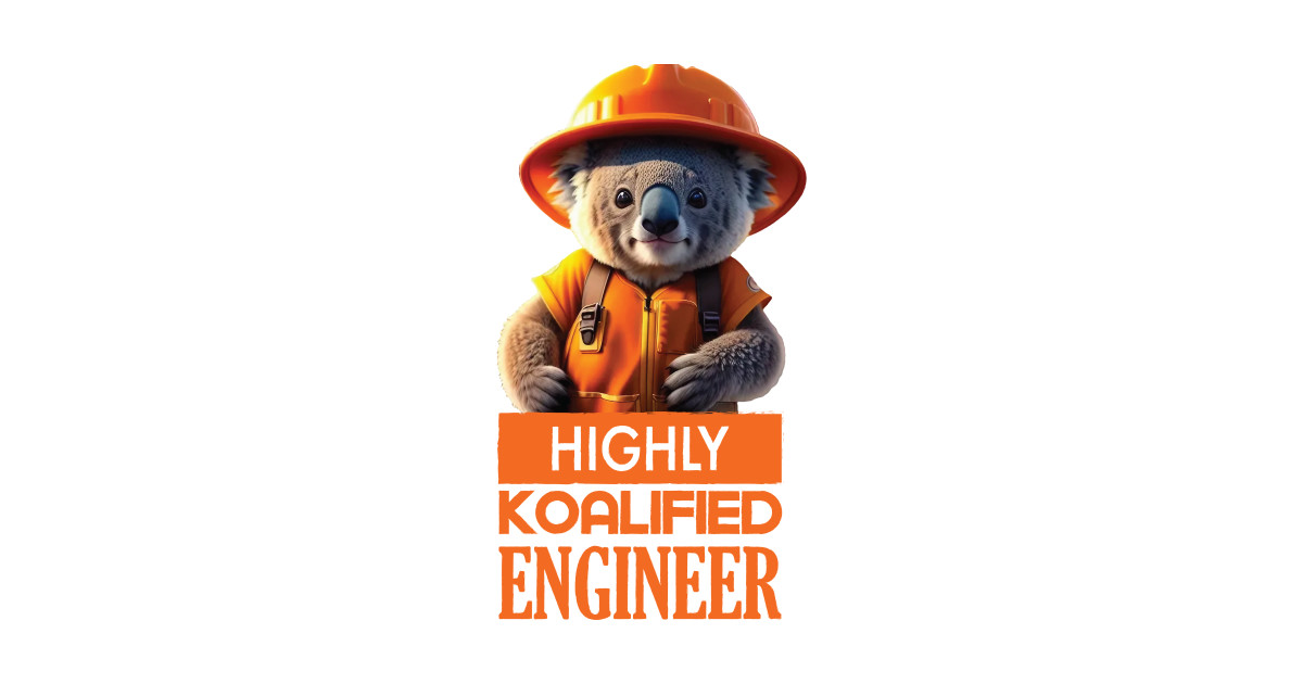 Just a Highly Koalified Engineer Koala 3 - Koala - T-Shirt | TeePublic