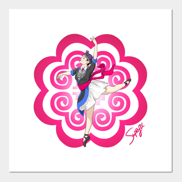 Hmong Girl Dancer PINK - Hmong - Posters and Art Prints | TeePublic