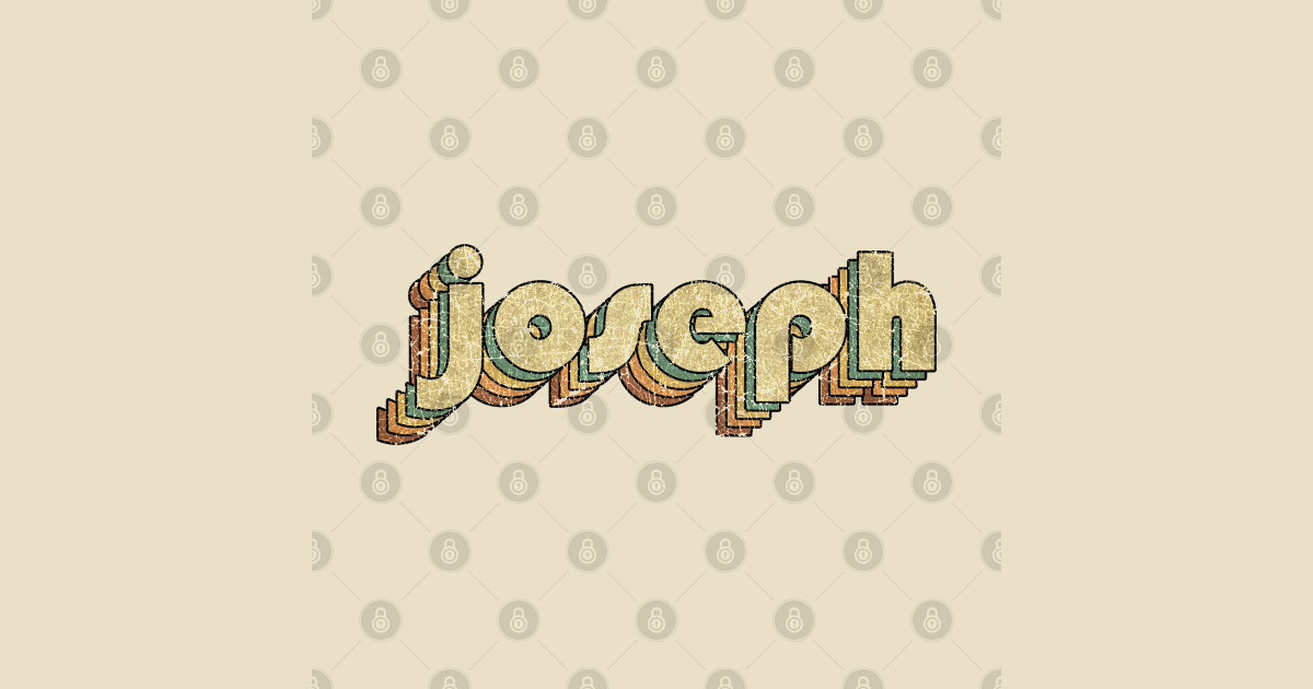 Joseph // Vintage Rainbow Typography Style // 70s - Joseph - T-Shirt ...