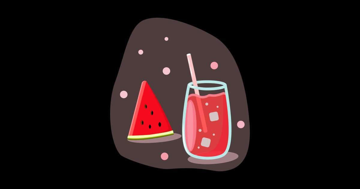 Watermelon cocktail - Watermelon - Sticker | TeePublic