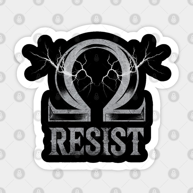 Resist Ohm Electricity - Ohm Symbol - Sticker | TeePublic