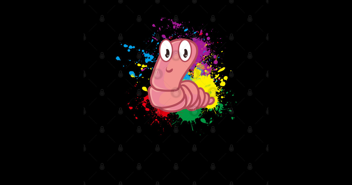 Colored Worm - Worm - Sticker | TeePublic