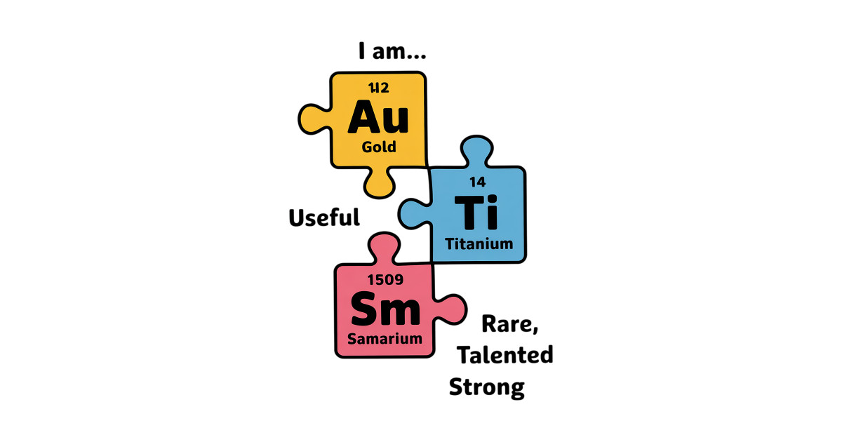 Autism Awareness Men Boys Periodic Table Elements - Autism Awareness ...