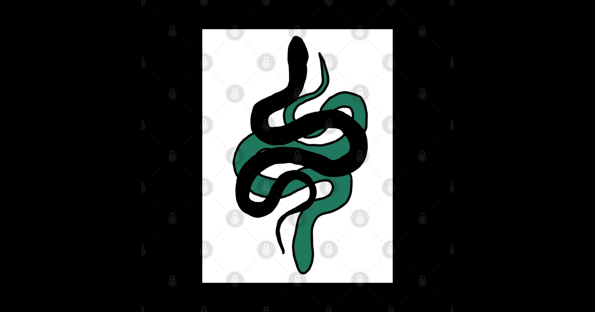 Black and green snakes (vertical) - Snake Black Green Blackandred ...