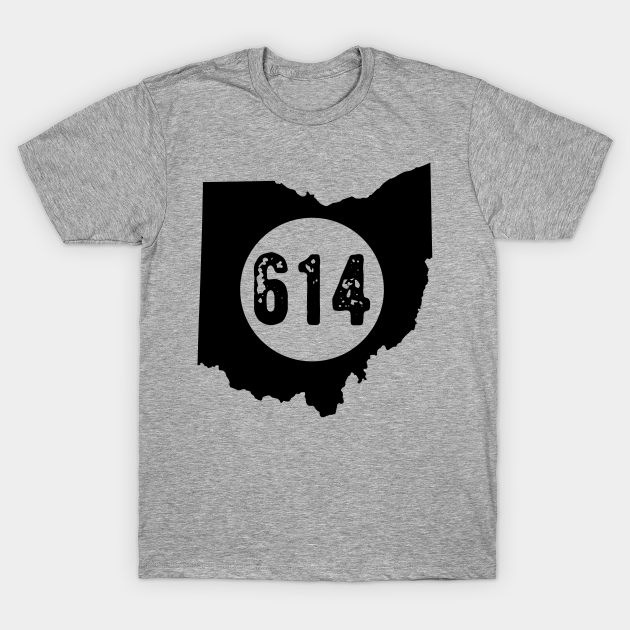 614 area code Ohio Columbus - Ohio Area Code 614 Columbus - T-Shirt ...