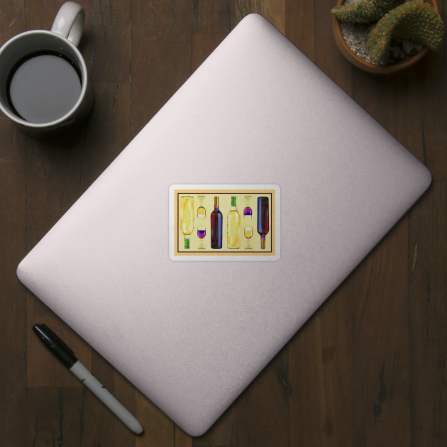 Let's Have Some Wine! - Wine - Sticker | TeePublic