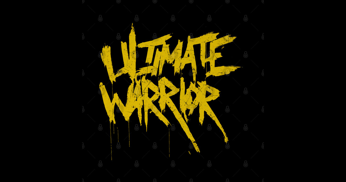 Ultimate Warrior Name Grunge - Ultimate Warrior - Sticker | TeePublic