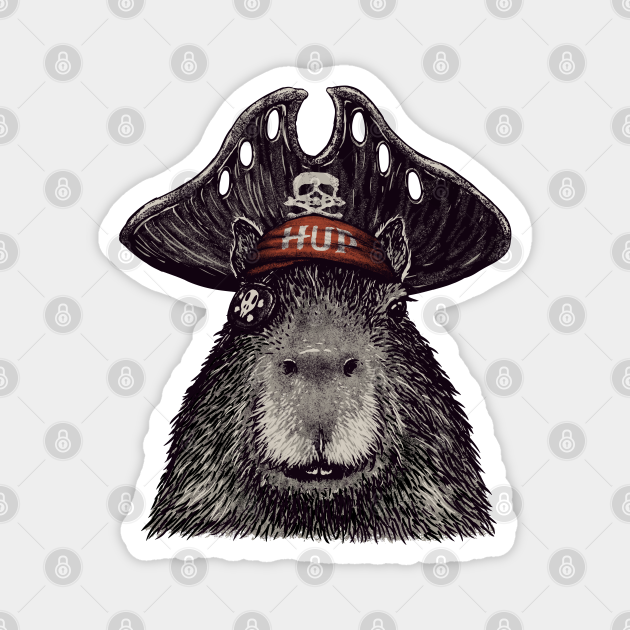 Capyrate - Pirate Capybara - Pirate - Magnet | TeePublic