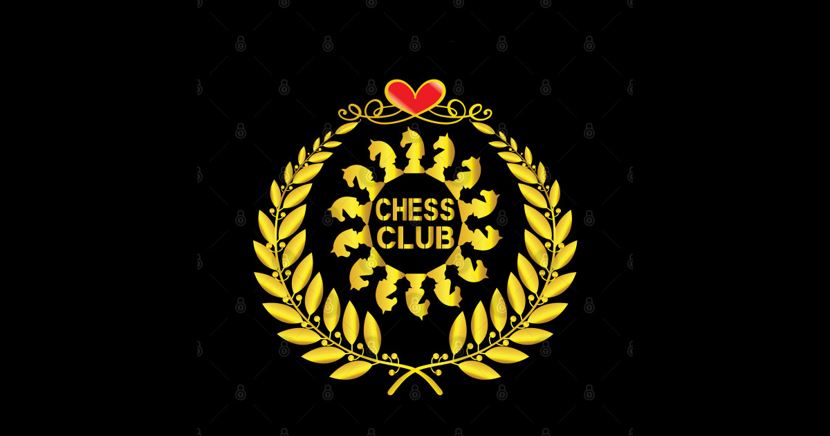 Chess Club Emblem – Knight Crest with Golden Laurel Wreath - Chess ...