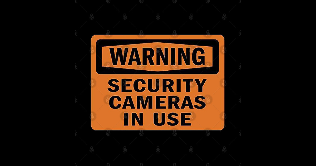 Warning Security Cameras Sign - Warning Security Cameras Sign - Sticker ...
