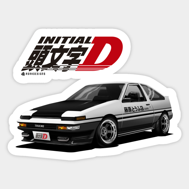 Initial d tofu toyota AE86 trueno takumi - Initial D - Sticker | TeePublic