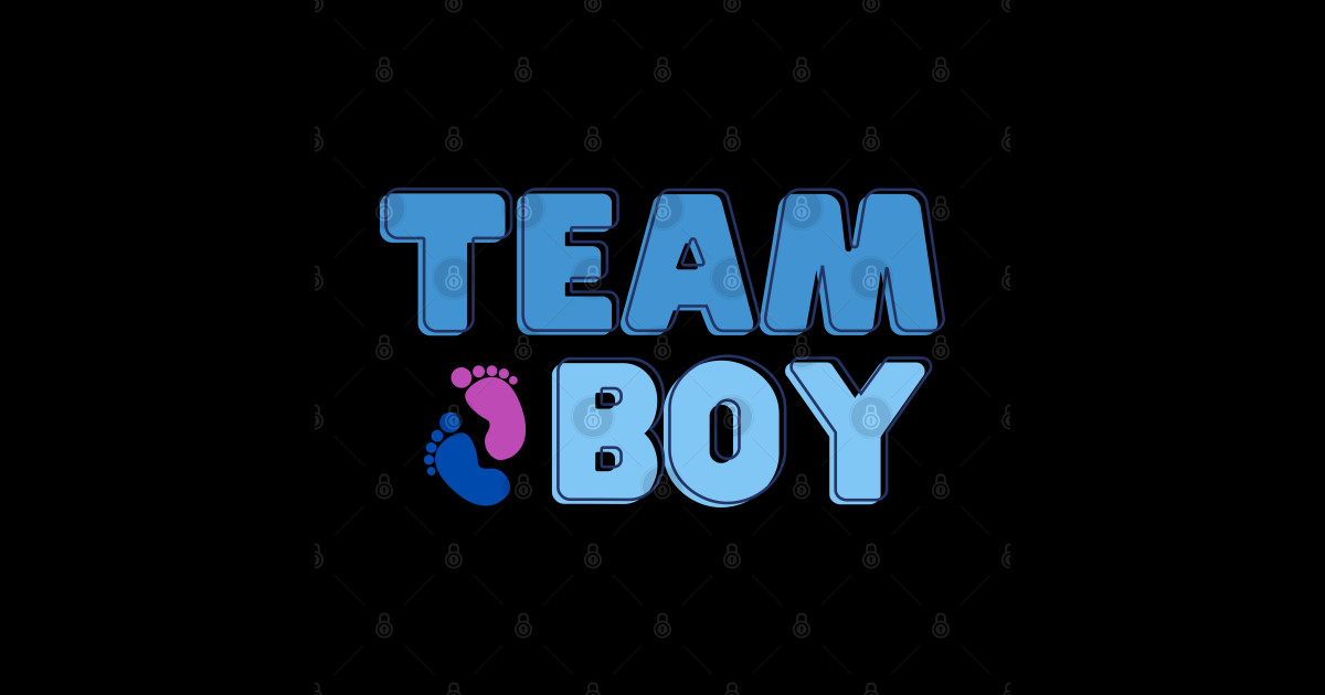 Team boy, Baby Gender Reveal Party - Gender Reveal Party - Sticker ...