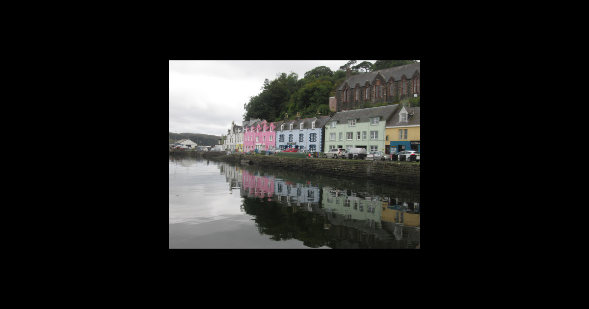 Colourful Portree Houses, Isle Of Skye, Scotland - Harbour - Sticker ...