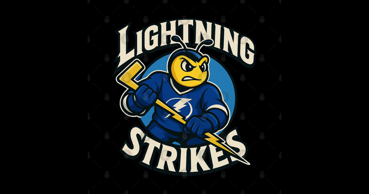 Lightning Strikes Hockey Bee Mascot Logo - Tampa Bay Lightning ...