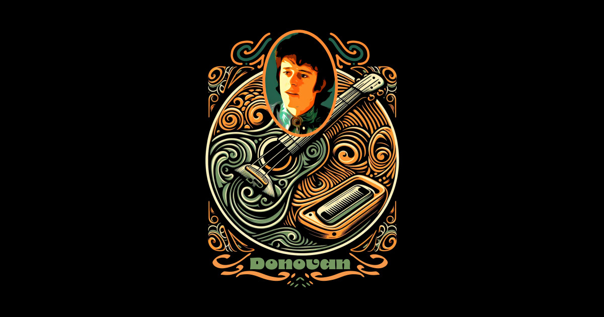Donovan, folk song 60s - Donovan - Sticker | TeePublic